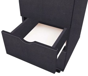 Zásuvková skříňka 33 x 45 x 60 cm černá - Default Title