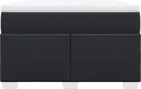 Box spring postel s matrací černá 120 x 200 cm umělá kůže 3285205