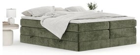 Tmavě zelená boxspring postel s úložným prostorem/bez čela 180x200 cm Juniper – Maison de Rêve