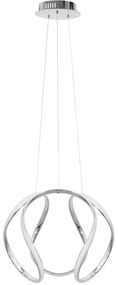 Toolight, LED závěsné stropní svítidlo 60W + dálkové ovládání APP385-CP, chromová, OSW-06901