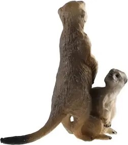 ZOOTED Figurka Surikata s mládětem tmavě hnědá / Plast / 8 cm / od 3 l