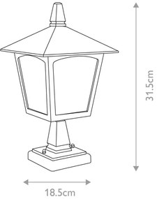 Elstead BL7-BLACK - Nástěnné svítidlo YORK 1xE27/100W/230V IP23