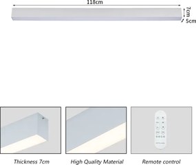Brilagi - LED Stmív. stropní svítidlo SLEEKLINE LED/40W/230V Wi-Fi Tuya stříb+DO