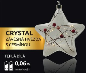 Marimex Decor Crystal Hvězda s cesmínou
