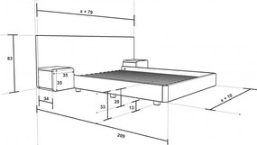 Postel Mutombo z masivního dřeva Buk 140x200