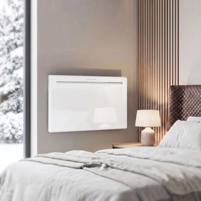 HOMCOM Inteligentní panelový ohřívač 1500 W, volně stojící / na stěnu, elektrický ohřívač s 7denním časovačem, detekce oken, ochrana proti mrazu, bílá