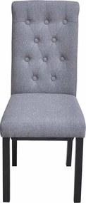 Jídelní židle 6 ks světle šedé textil 272246