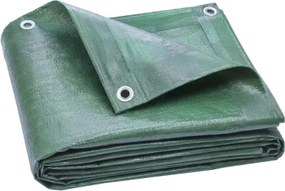 Outsunny nepromokavá venkovní plachta 6x8 m PE 90 g/m² s UV ochranou a zesílenými oky pro palivové dřevo, zahradní nábytek, zelená