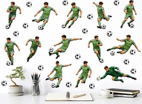 Sada fotbalistů barva na přání fotbalové samolepky na zeď arch 131 x 130 cm