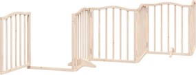 Zábrana pro psy s dvířky skládací 12 panelů 600 cm topol 3155586