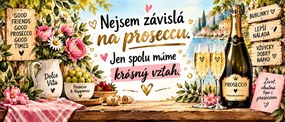 Vtipný hrnek pro milovnici prosecca – Nejsem závislá na proseccu – 300 ml