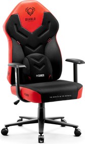 Herní křeslo z eko kůže Normal Size, červený-černý: Diablo X-Gamer 2.0 Deep Red