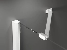 Mexen Velar Duo, posuvné sprchové dveře do otvoru 200 cm, 8mm sklo námraza, bílá matná, 871-200-000-32-20