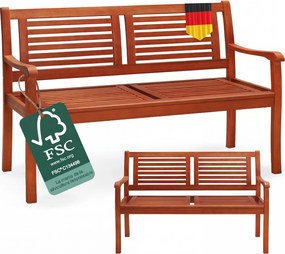 Zahradní lavice z eukalyptového dřeva 120x56x88cm certifikace FSC®