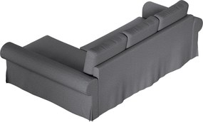 Potah na pohovku IKEA Backabro rozkládací se šezlongem barva šedá látka pletený vzor