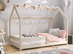 Dětská postel Domeček 160x80 D5 bělená borovice s roštem