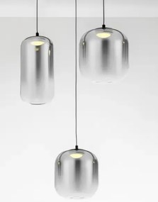 LED černo-šedý designový lustr Aelia 145
