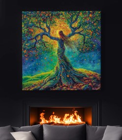 Obraz na plátně - Strom života Sola plně ve spojení FeelHappy.cz Velikost obrazu: 100 x 100 cm