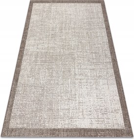 Koberec Šňůrkový Sisal Outdoor Ppłasko Tkaný 240x330 Rámeček béžová hnědá #DEV1198