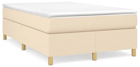 Box spring postel s matrací krémová 120x190 cm textil
