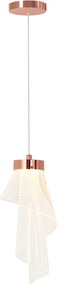 Toolight Toolight, LED závěsné svítidlo, 10W, 4000K, 467lm, APP1765-1CP, růžové zlato, OSW-09309