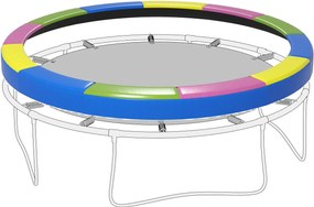 SPORTNOW Skládací a Přenosná Krycí Plachta na Trampolínu Ø366x30 cm, Ochrana Trampolíny do Zahrady z Plastu, PE a EPE Pěny, Multibarevná | Aosom