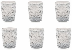 VILLA D’ESTE HOME TIVOLI Set sklenic Marrakech 6 kusů, čirá, řezaný vzor, 240 ml