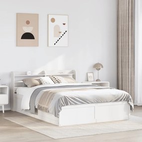 Rám postele s čelem bílý 140 x 190 cm masivní borovice 3307096
