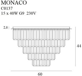 Maxlight Stropní svítidlo Maxlight C0137 MONACO Ø 60 cm