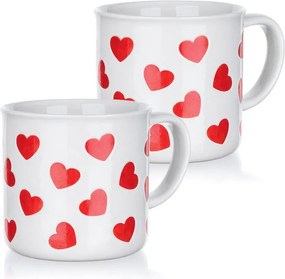 Sada keramických hrnků RED HEARTS 350 ml 2 ks