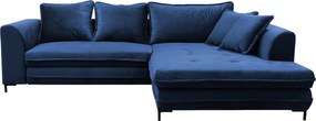 XXXLutz ROHOVÁ SEDAČKA, textil, královská modrá Livetastic - Sedací soupravy - 001574004313