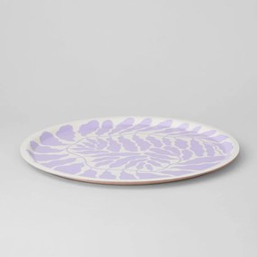 Wrap Ilustrovaný tác dřevěný Art Trays by Linnéa Andersson kulatý fialový