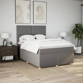 Box spring postel s matrací taupe 140x200 cm textil 3291300