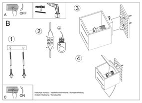 Sollux SL.0201 - Nástěnné svítidlo LORETO 1xG9/40W/230V černá