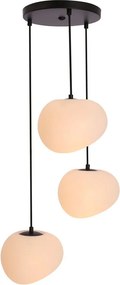 Černo-bílé závěsné svítidlo ø 42 cm Stones – Candellux Lighting