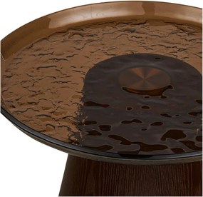 Kulatý odkládací stolek se skleněnou deskou ø 50 cm Orvieto – House Nordic