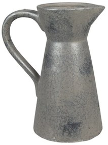 Šedý antik keramický dekorační džbán Jolieke – 20x13x25 cm