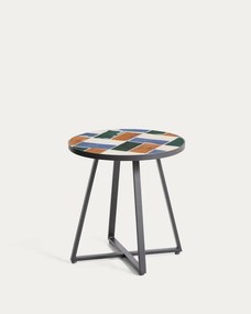 Kulatý zahradní stolek s keramickou deskou ø 45 cm Tella – Kave Home