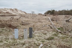 Stelton Vakuová termokonvice EM77 Cloud 1 l, modrá barva, šedá barva, sklo, kov, plast