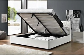Postel s úložným prostorem, bíla, 180x200, DORLEN 2 NEW Kondela 0000242653