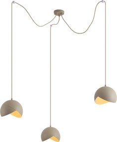 Designová závěsná lampa béžová s opálovým sklem 3-světlo - Tulip