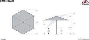 Derby BASIC LIFT NEO zahradní slunečník 180 cm béžová