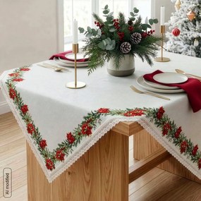 VÁNOČNÍ UBRUS XMAS5 85X85 CM VZOROVANÝ