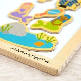 Bigjigs Toys Dřevěná magnetická tabule / od 3 let