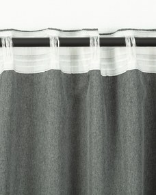 Hotový závěs BASIC s řasící páskou 140x300cm šedý denim