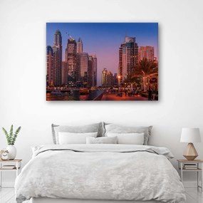 Obraz na plátně Noci v Dubaji City - 100x70 cm