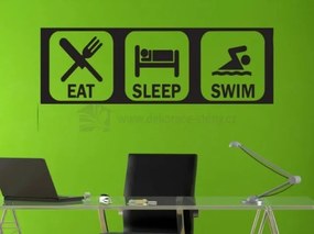 Dekorace na stěnu - Eat Sleep Swim