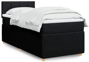 Box spring postel s matrací černá 80 x 200 cm textil 3289585