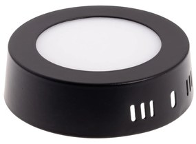 T-LED BPL6 LED panel 6W přisazený černý kulatý Studená bílá