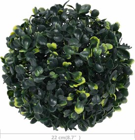 Umělé buxus koule 2 ks 22 cm 315468